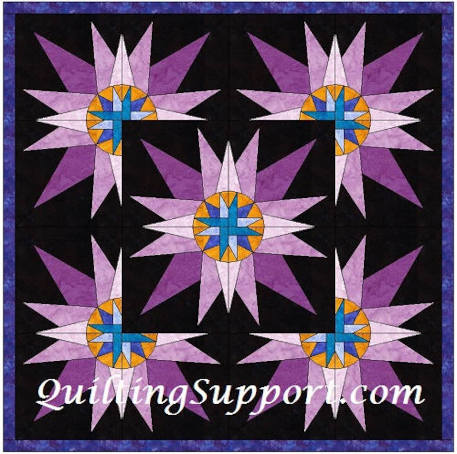 HC Quarter Stars Quilt Set 1 10 Inch Paper Foundation - Etsy