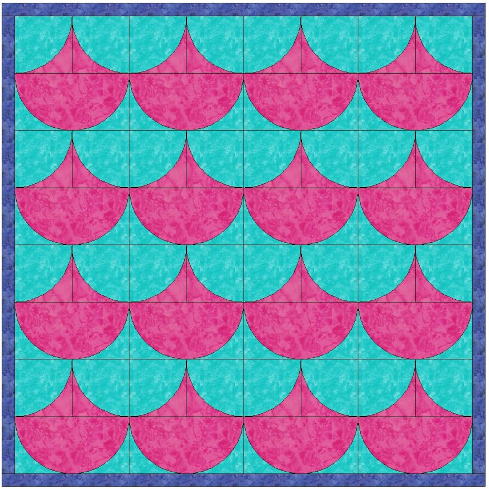 Clam Shell Template Quilting Block Pattern PDF - Etsy