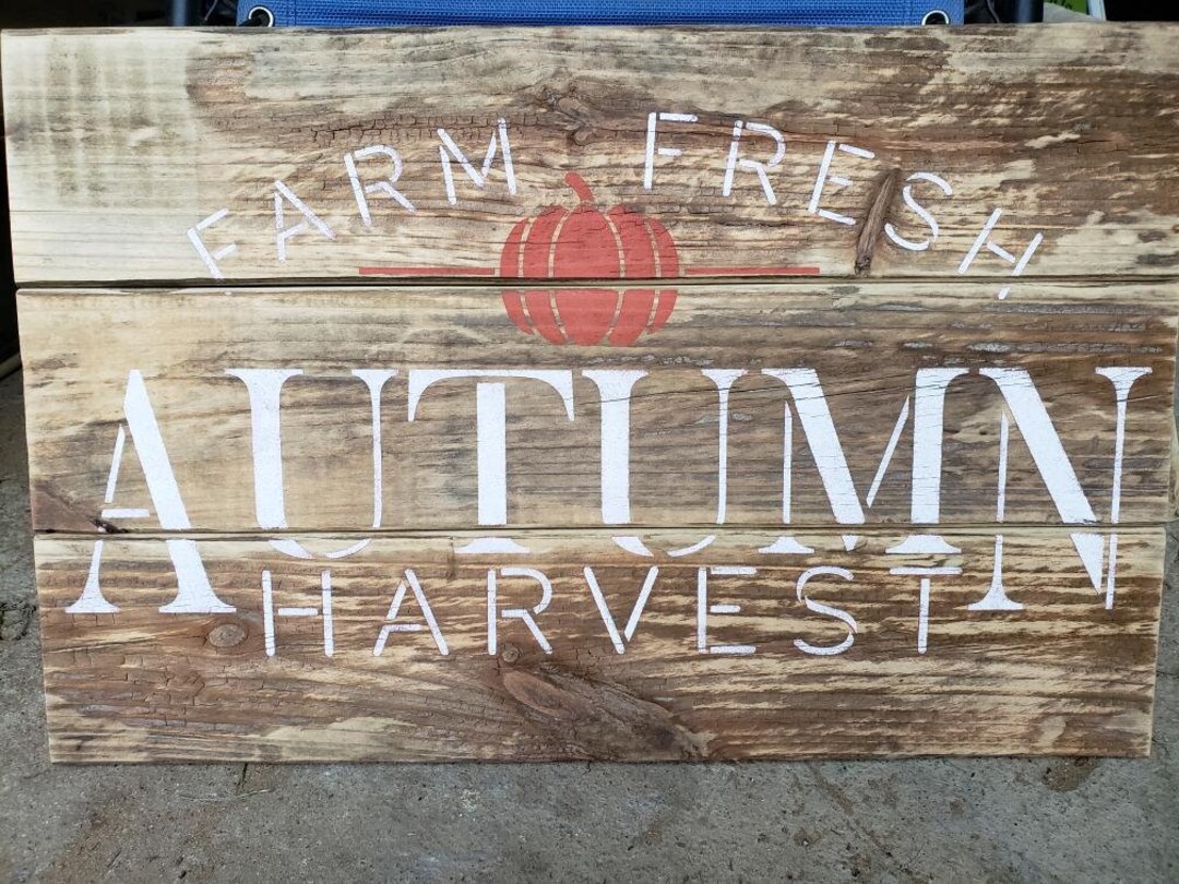 Farm Fresh Autumn Harvest Sign - Etsy