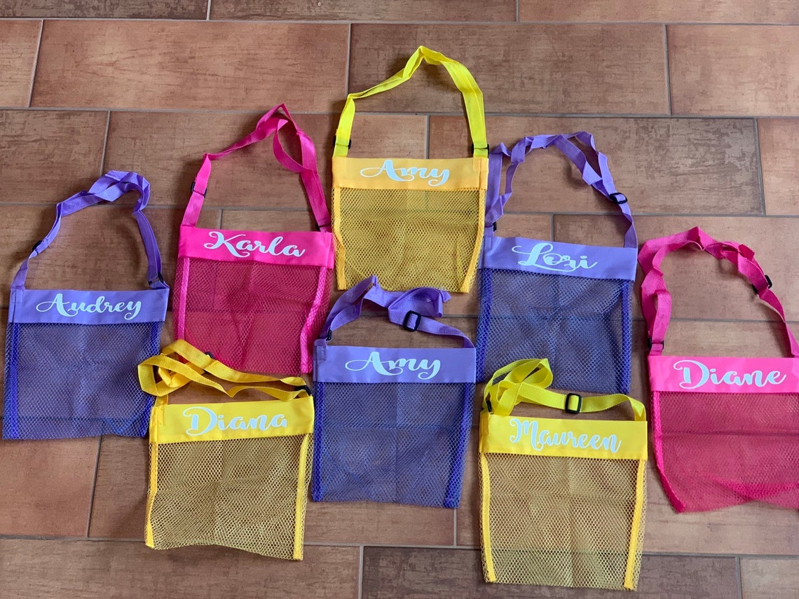 Personalized Seashell Mesh Bag. FAST Shipping - Etsy