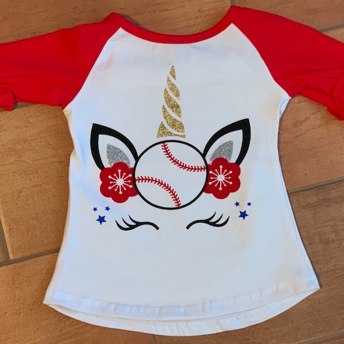 Embroidered Baseball Shirt Bodysuit or Bubble for Girls - Etsy