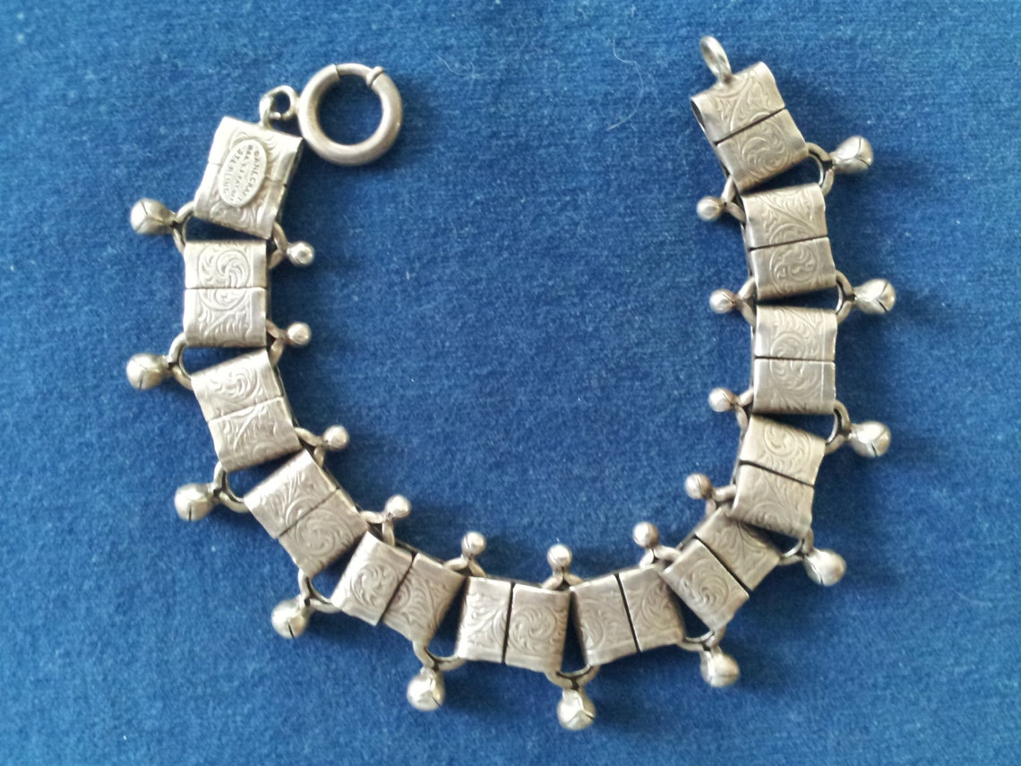 Vintage Danecraft Sterling Etched Book Chain Victorian Revival | Etsy