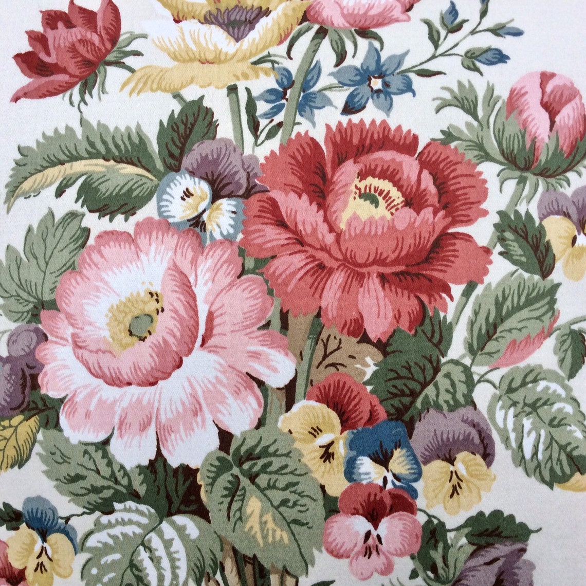 Sanderson Chatsworth Vintage Floral Fabric Cushion | Etsy