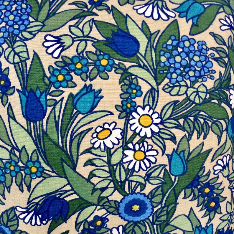 Pat Albeck Flower Waltz Vintage Fabric Cushion | Etsy