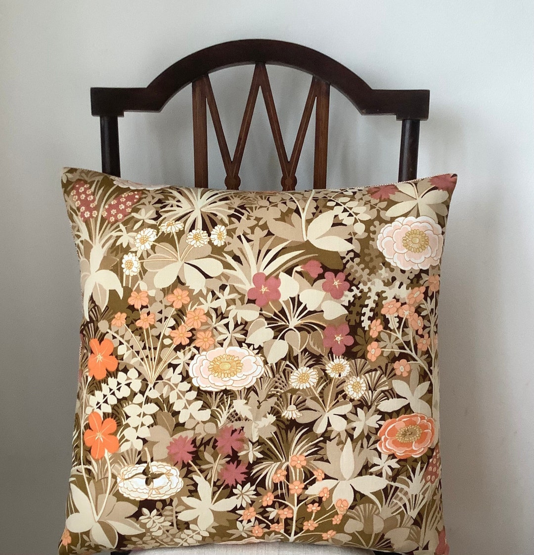 Pat Albeck "italian Garden" Vintage Fabric Cushion - Etsy