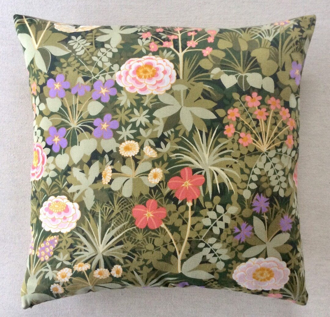 Pat Albeck italian Garden Vintage Fabric Cushion - Etsy