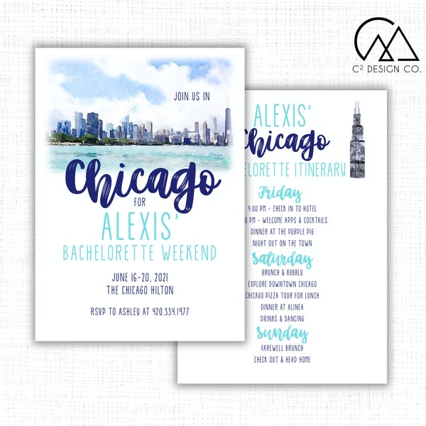 Chicago Invitation - Etsy