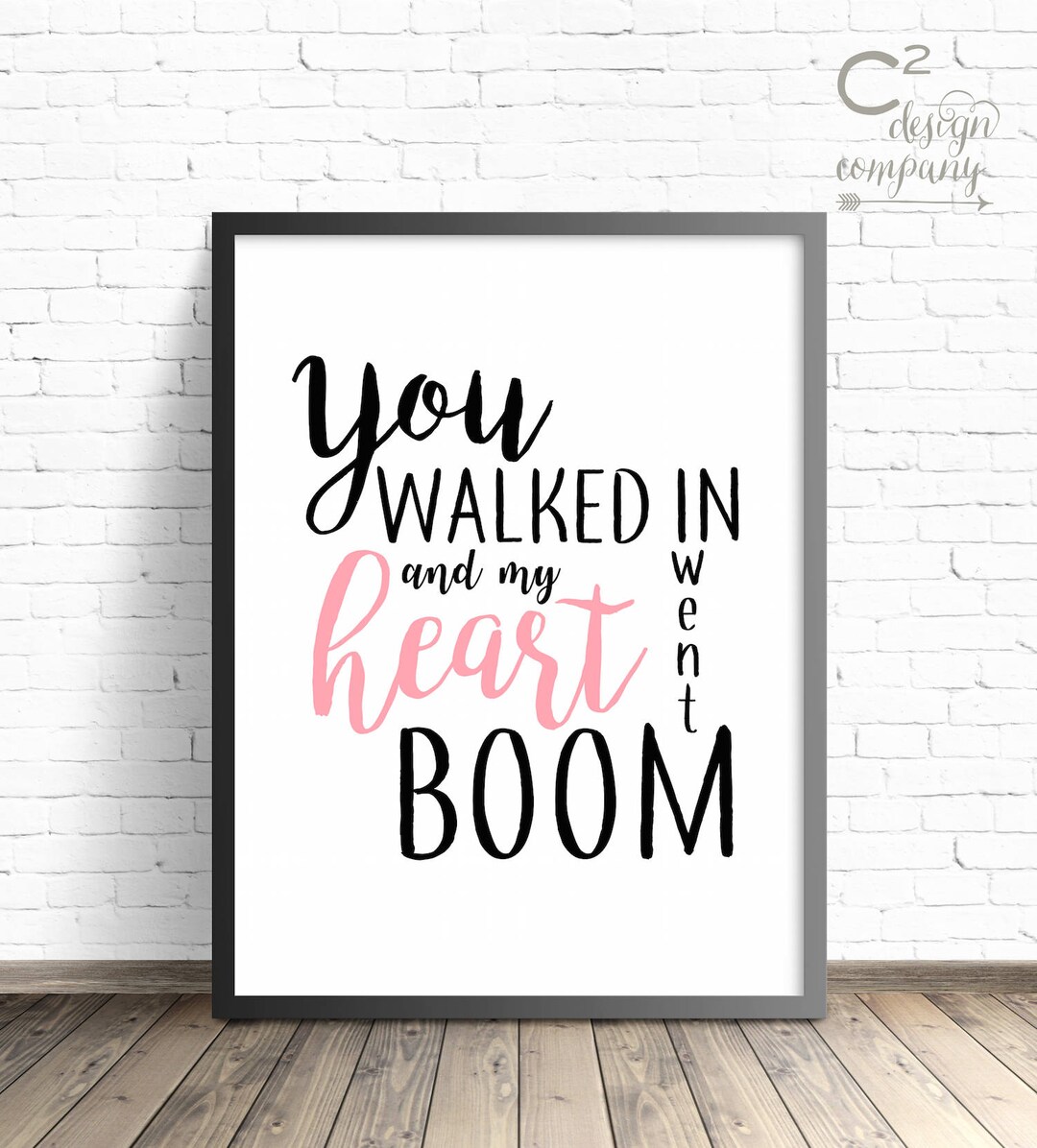 Heart Went Boom | Printable Sign - Etsy