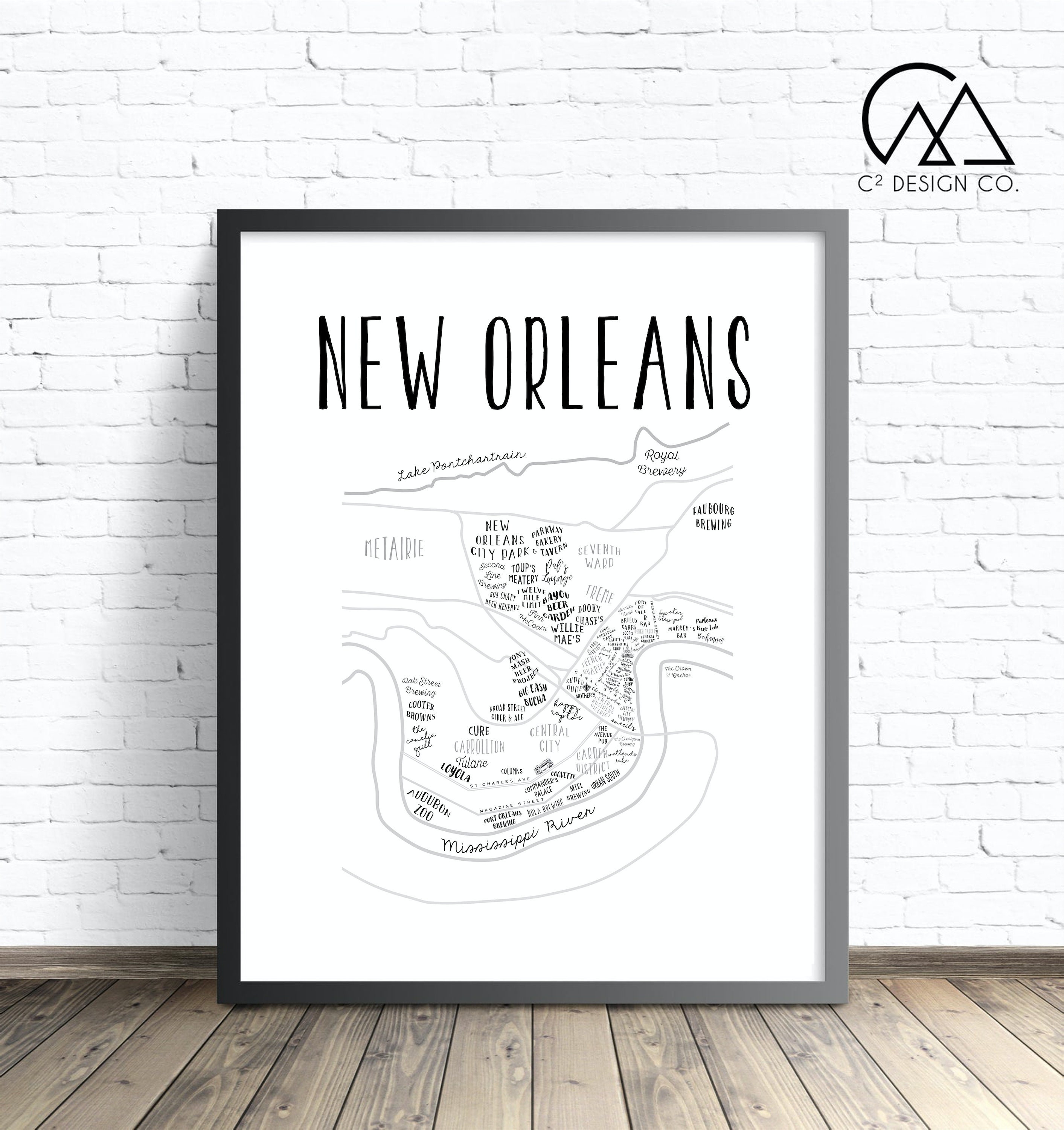 New Orleans Bar & Brewery Map | NOLA Map Instant Download - Etsy
