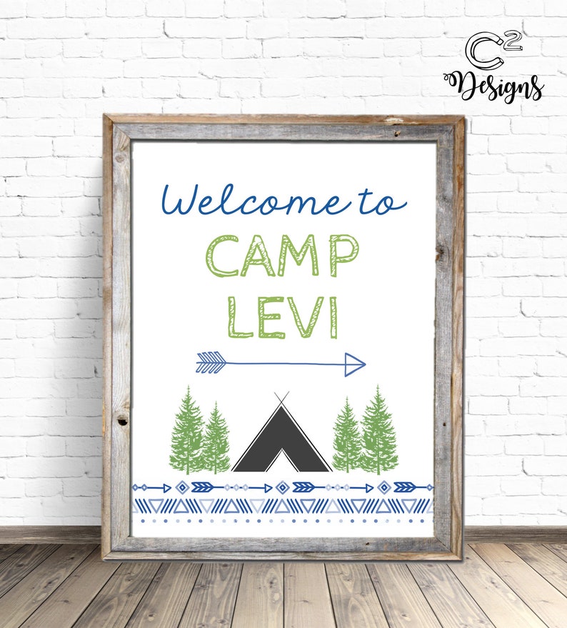 Camp Birthday Welcome Sign | Etsy