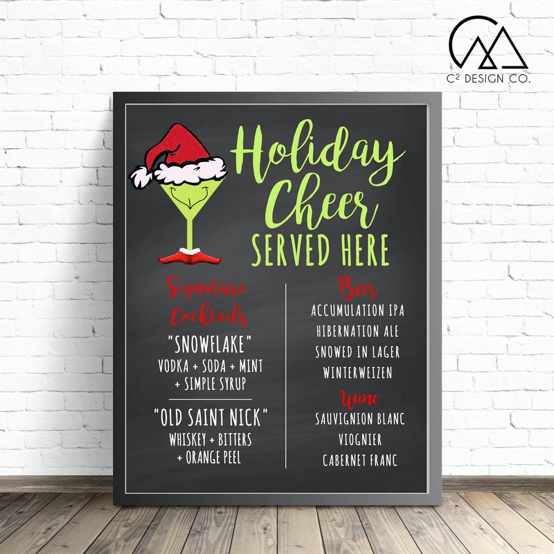 Christmas Chalkboard Sign - Etsy
