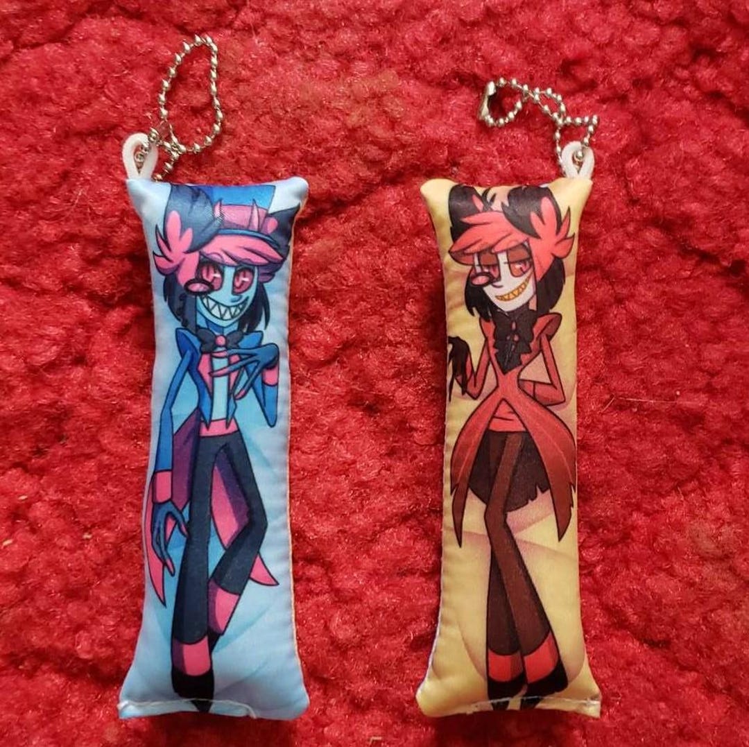 Alastor Hazbin Hotel Mini Dakimakura Keychain - Etsy