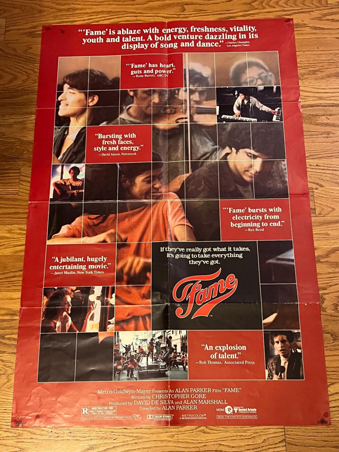 Fame Movie Poster, 27 X 41, 1980 Original Folded 1SH, Irene Cara, Barry ...