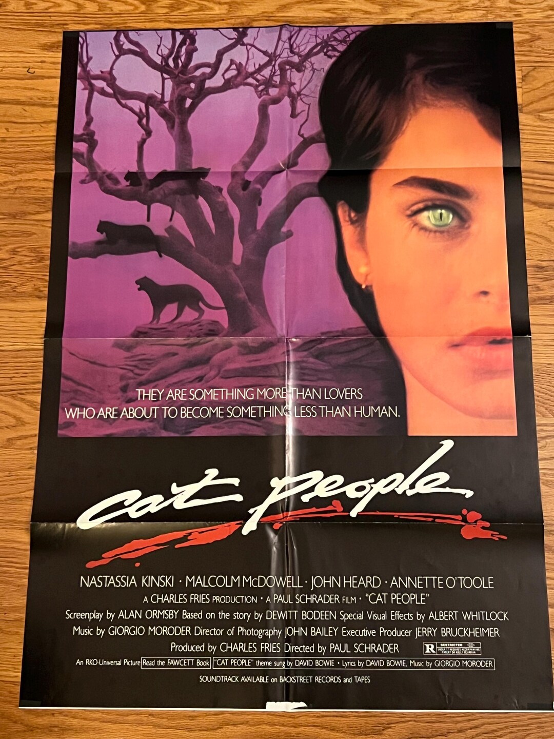 1982 Cat People Theatrical Poster: Nastassia Kinski, Malcolm Mcdowell ...