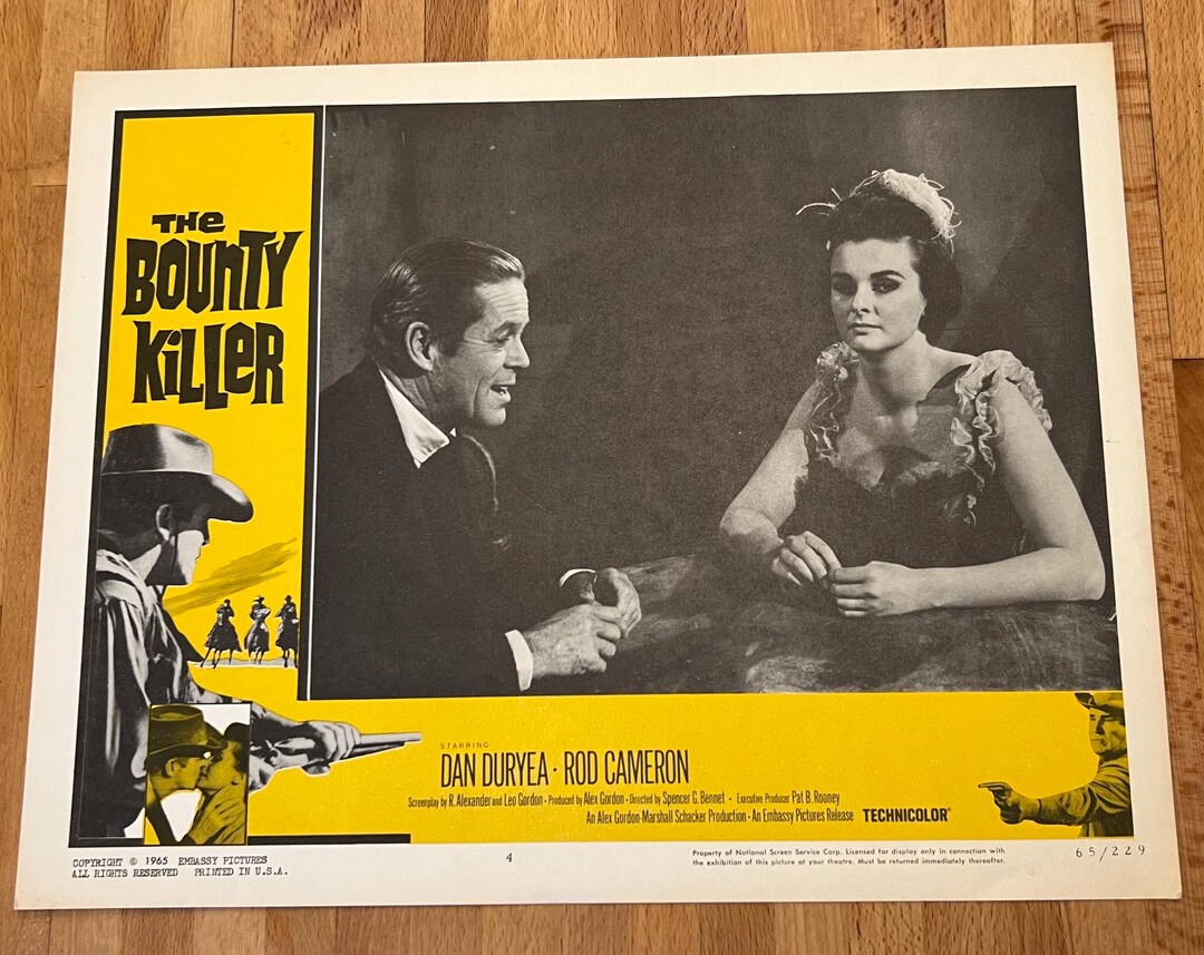 Original 1965 the Bounty Killer Lobby Card, Dan Duryea Rod Cameron ...