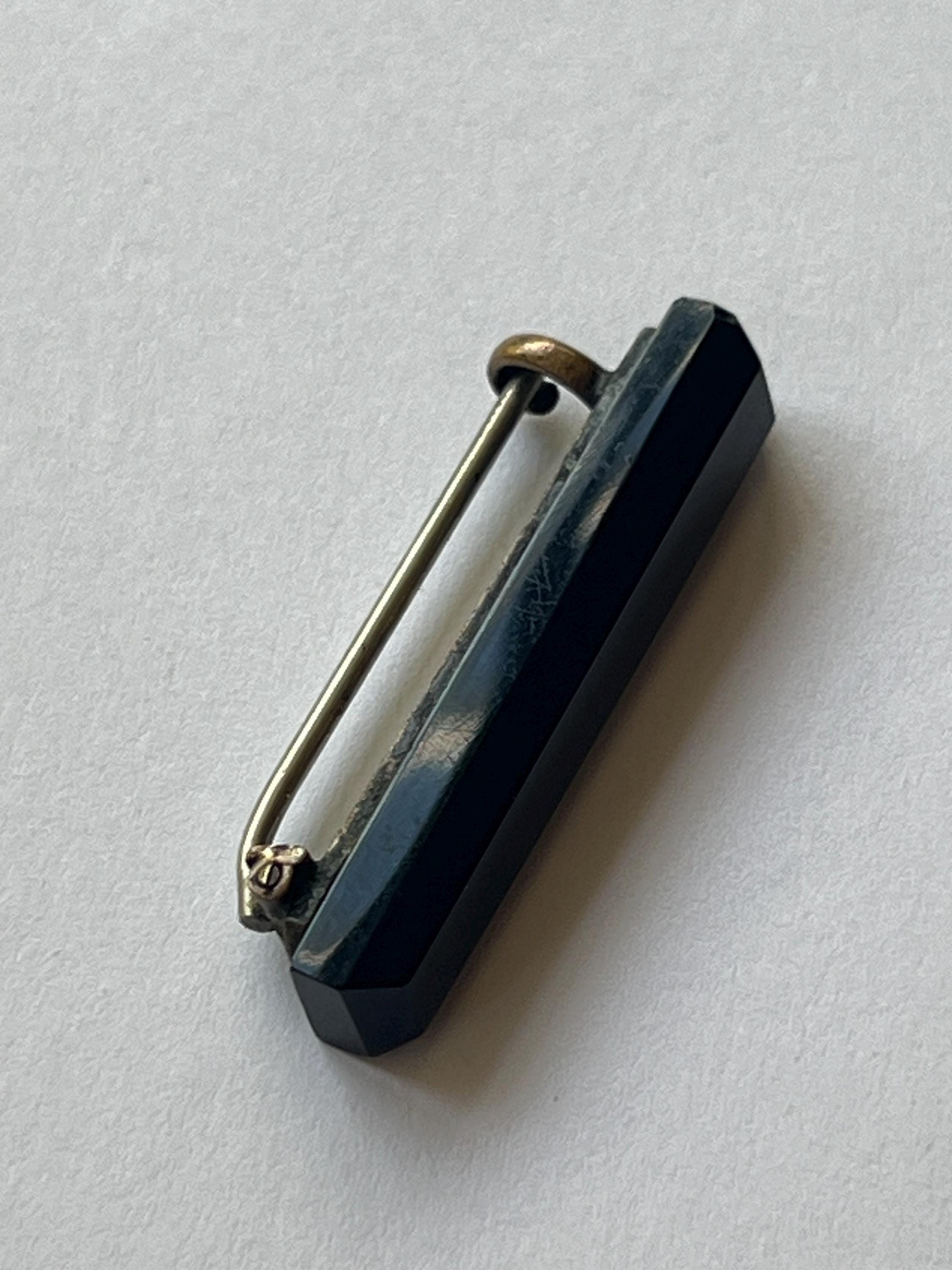 Antique Mourning Jet Glass Bar Pin Victorian Black Pin C Clasp - Etsy