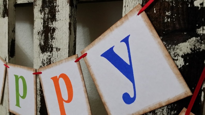 Happy Birthday Banner | Multi Color 2 Piece Garland | Birthday Banner ...