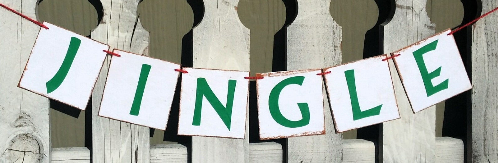 Christmas Jingle Banner 4" X 4" Tiles Banner Christmas Holiday Wall ...