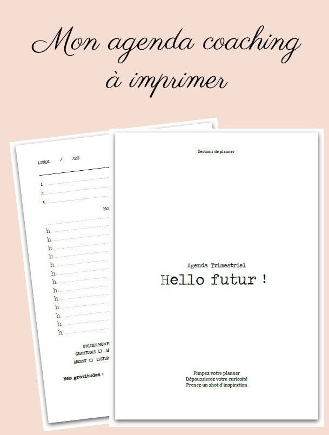 FRENCH Language Downloadable Agenda to Print A4 and A5 - Etsy