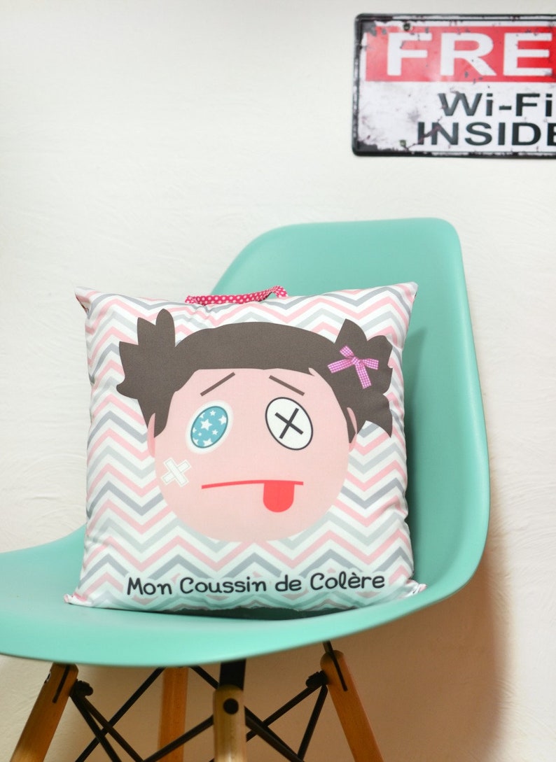 Coussin de colère en tissu pour enfant, coussin à taper dans danger ...