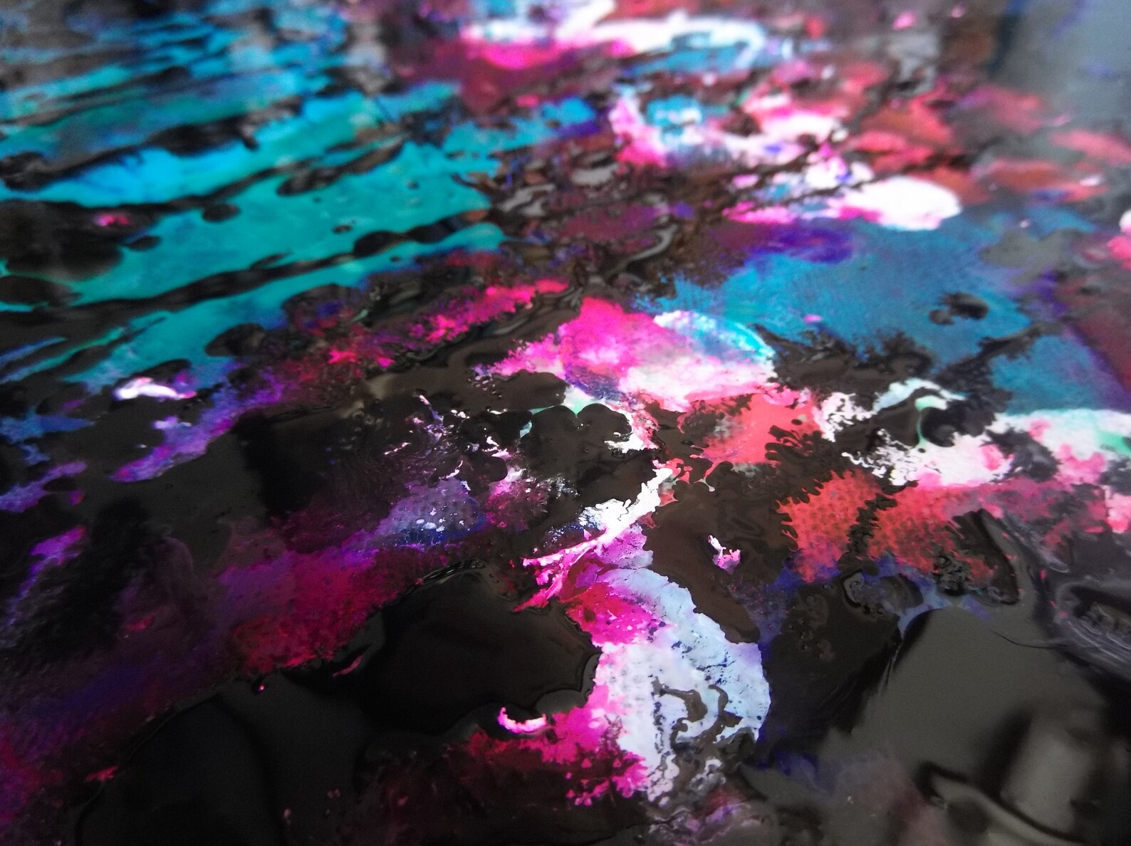 Break Me Broken-abstract acrylic and ink-canvas-wall art-12x12 | Etsy