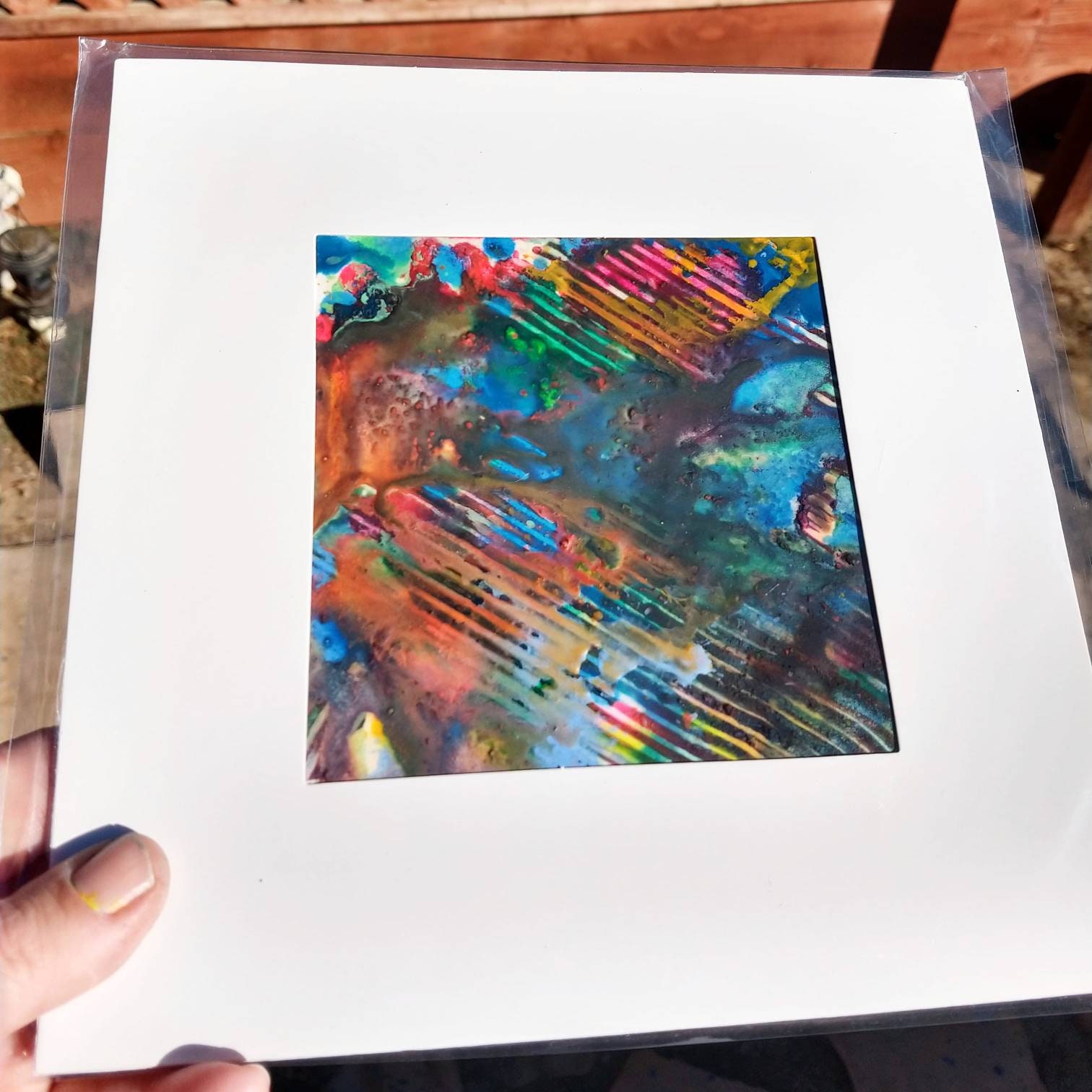 Pastel Art & Collectibles Neon Vision-Flamed crayon-8x8 matte-original ...