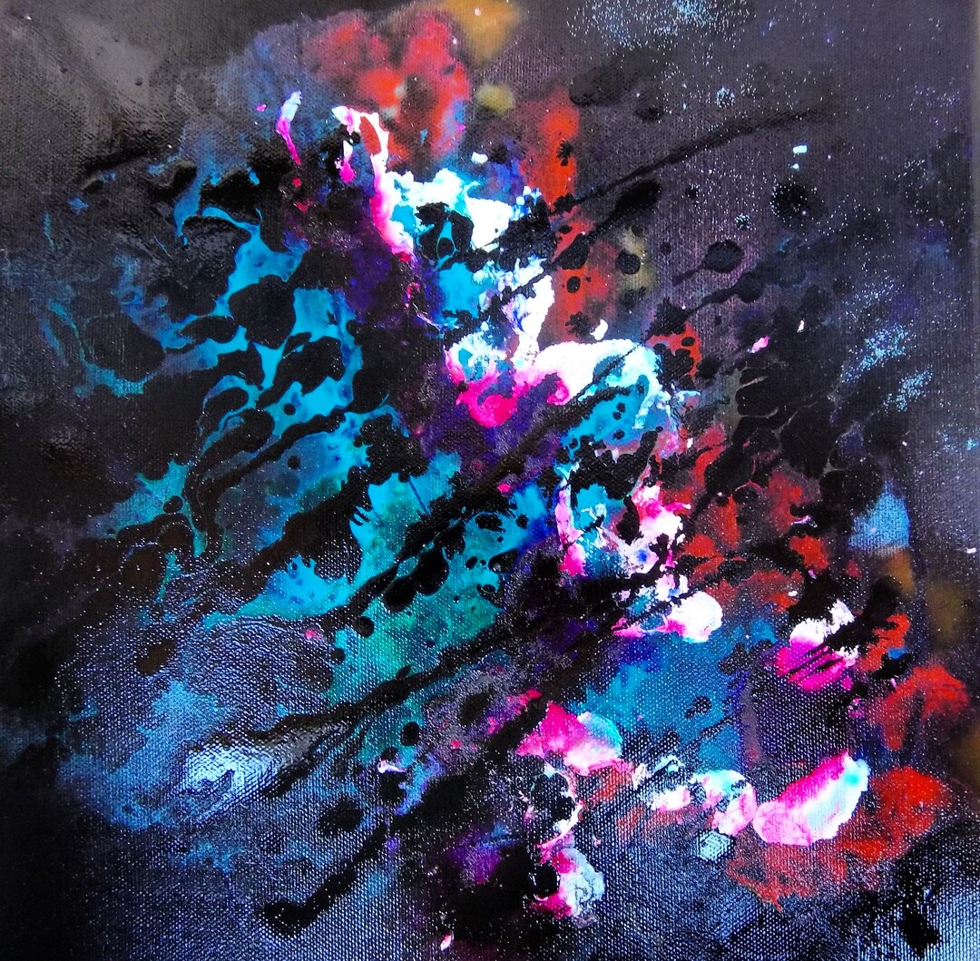 Break Me Broken-abstract Acrylic and Ink-canvas-wall Art-12x12 - Etsy