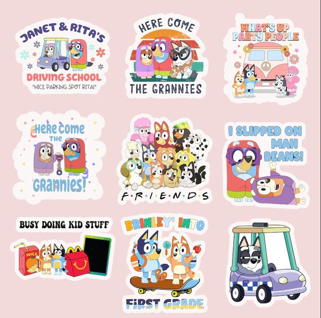 Bluey and Bingo Sticker, Bluey Stickers, Bluey Vinyl Stickers, Bluey ...