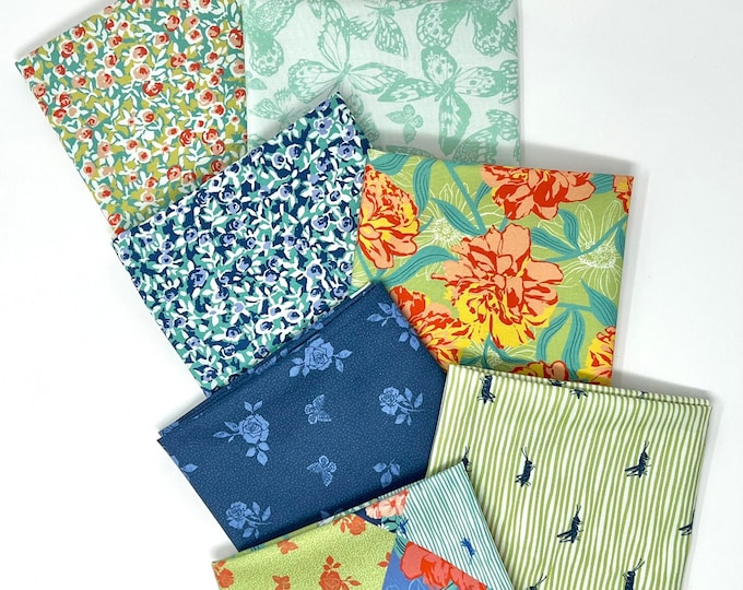MODA Crystal Manning Garden Society, Patchwork Cheater Print, Rainbow ...