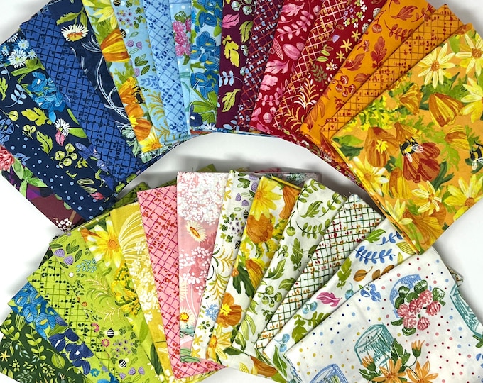 MODA Wild Blossoms by Robin Pickens, 33 Fat Quarter Bundle + Half Yard ...