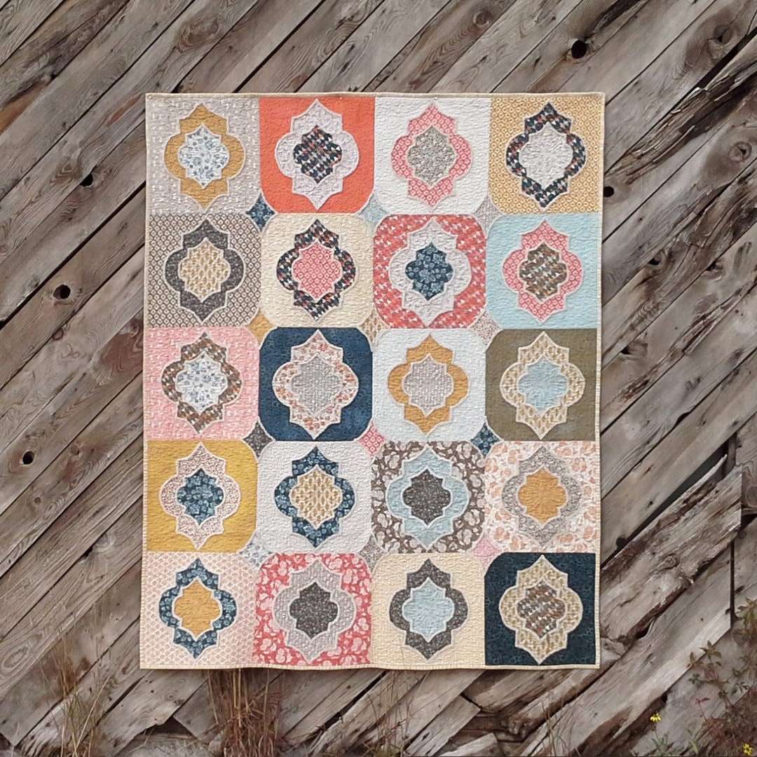 Venetian Windows Cider Quilt Kit, Venetian Windows Quilt, Moda Basic ...