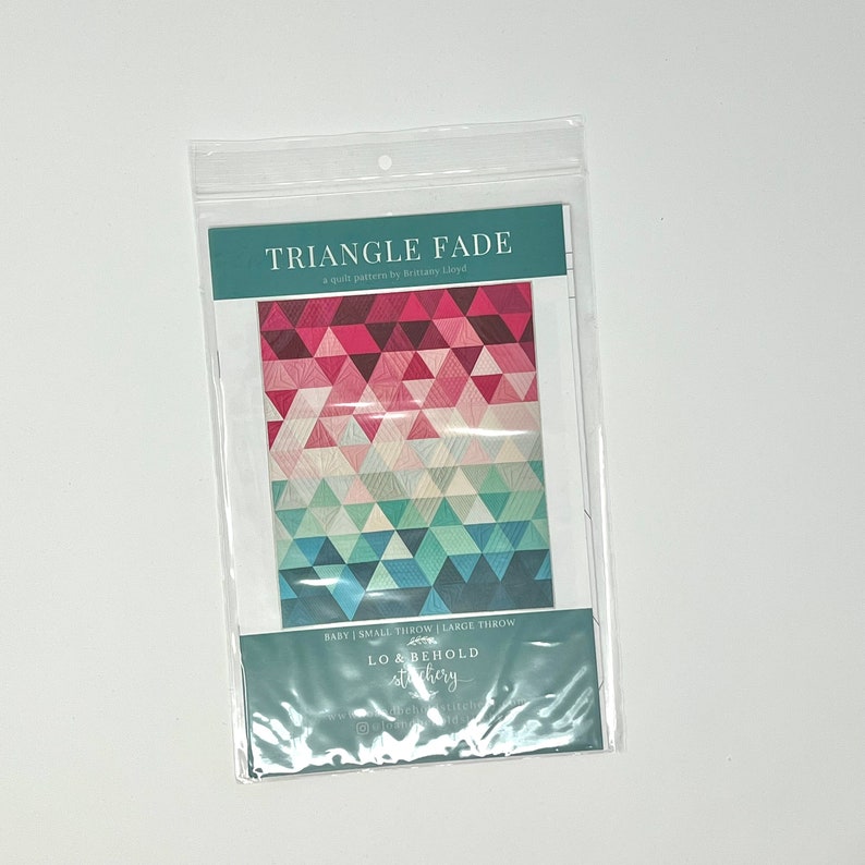 Triangle Fade Quilt Pattern Lo & Behold Stitchery Brittany | Etsy
