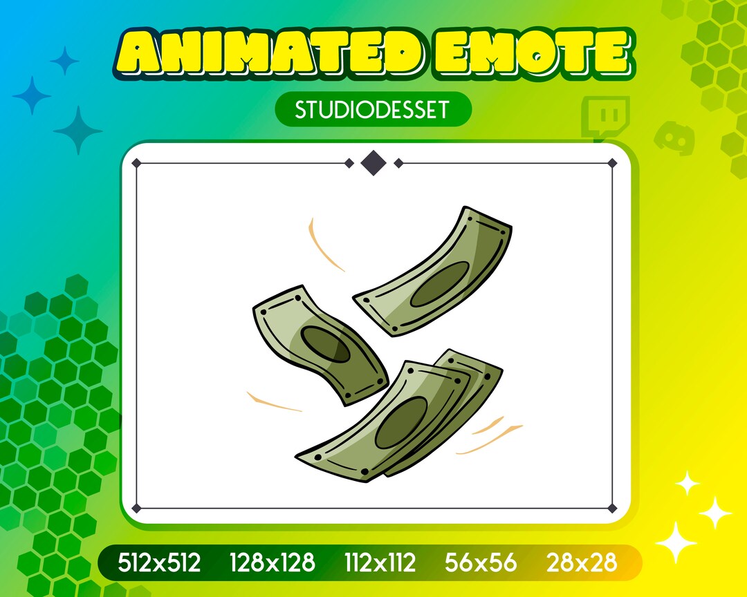 Animated Twitch Emote Donation Emote for Streamers Money Emote Instant ...