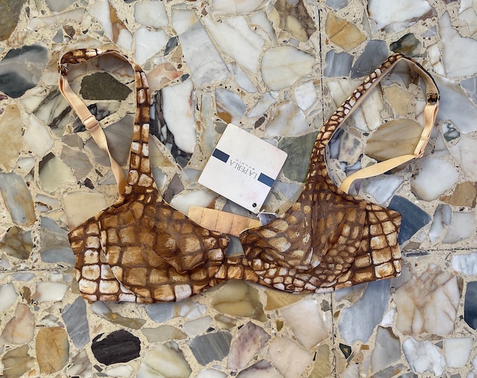 Y2K La Perla Giraffe Print Sheer Nylon Stretch Underwire Bra New ...