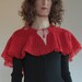 70s Little Red Riding Hood Hand Knitted Wool Granny Crochet Caplet - Etsy