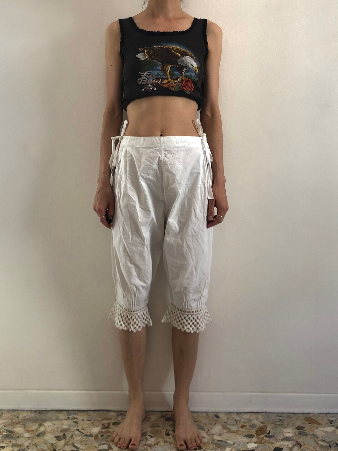 Victorian White Cotton Bloomers With Lace Trim Vintage - Etsy