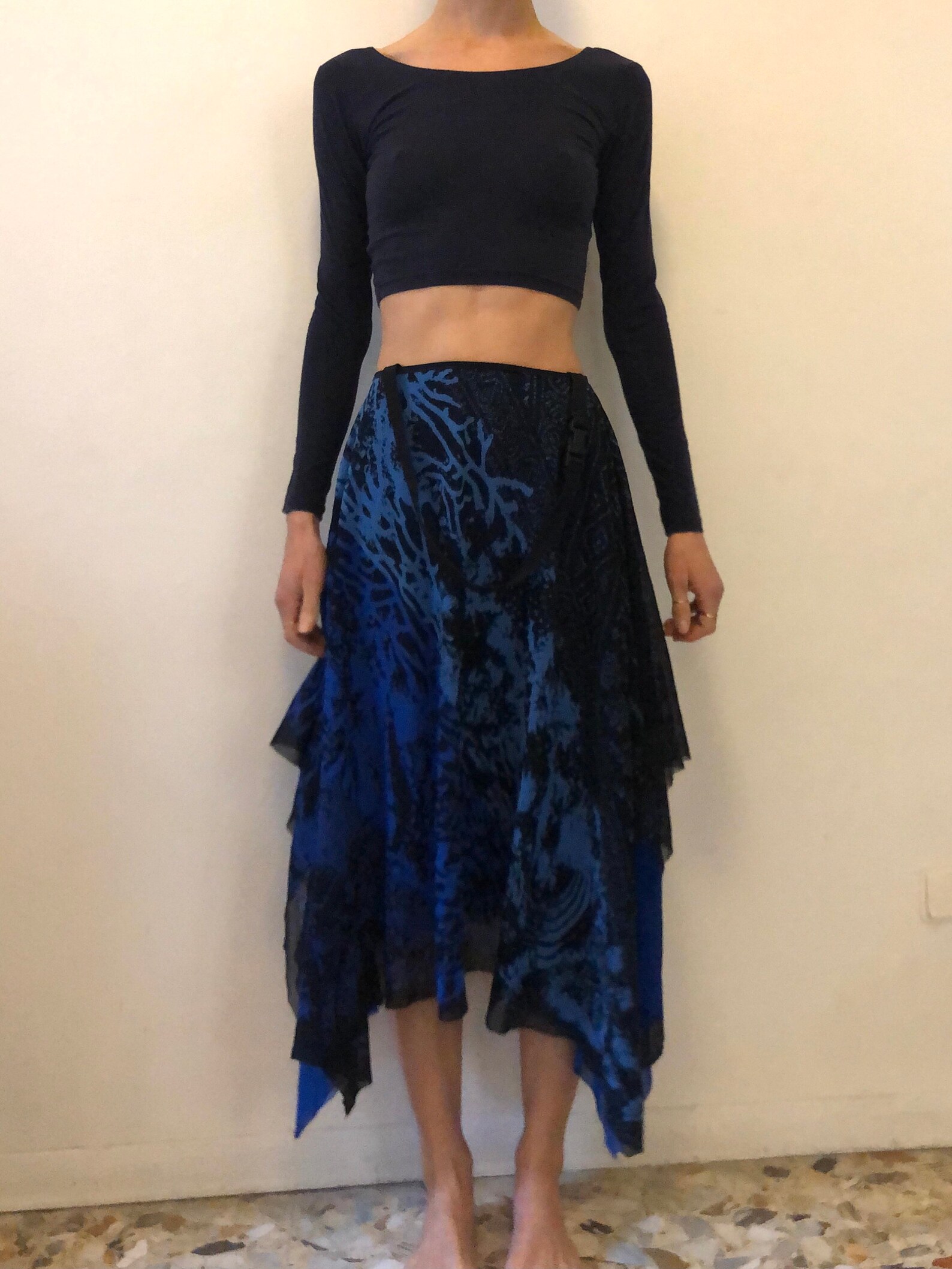 90s Jean Paul Gaultier Indian Henna Dots Sheer Club Kid Handkerchief ...