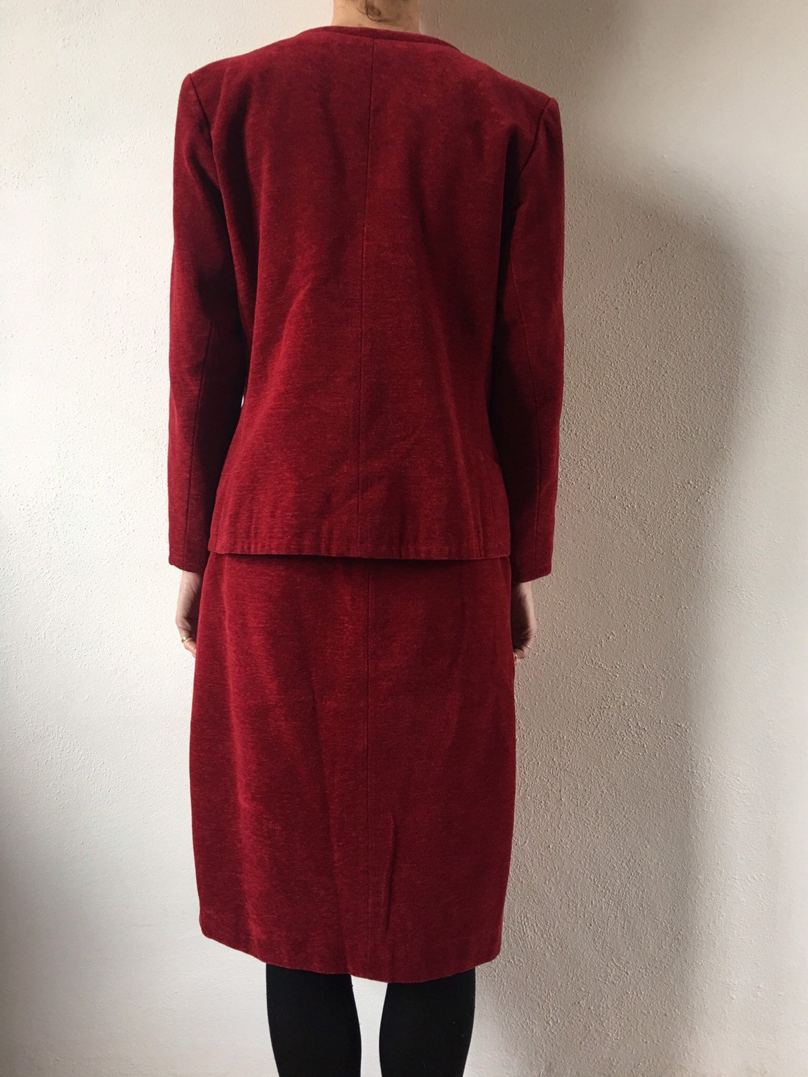 80s Yves Saint Laurent Rive Gauche Cotton Velour Uniform Jacket With ...