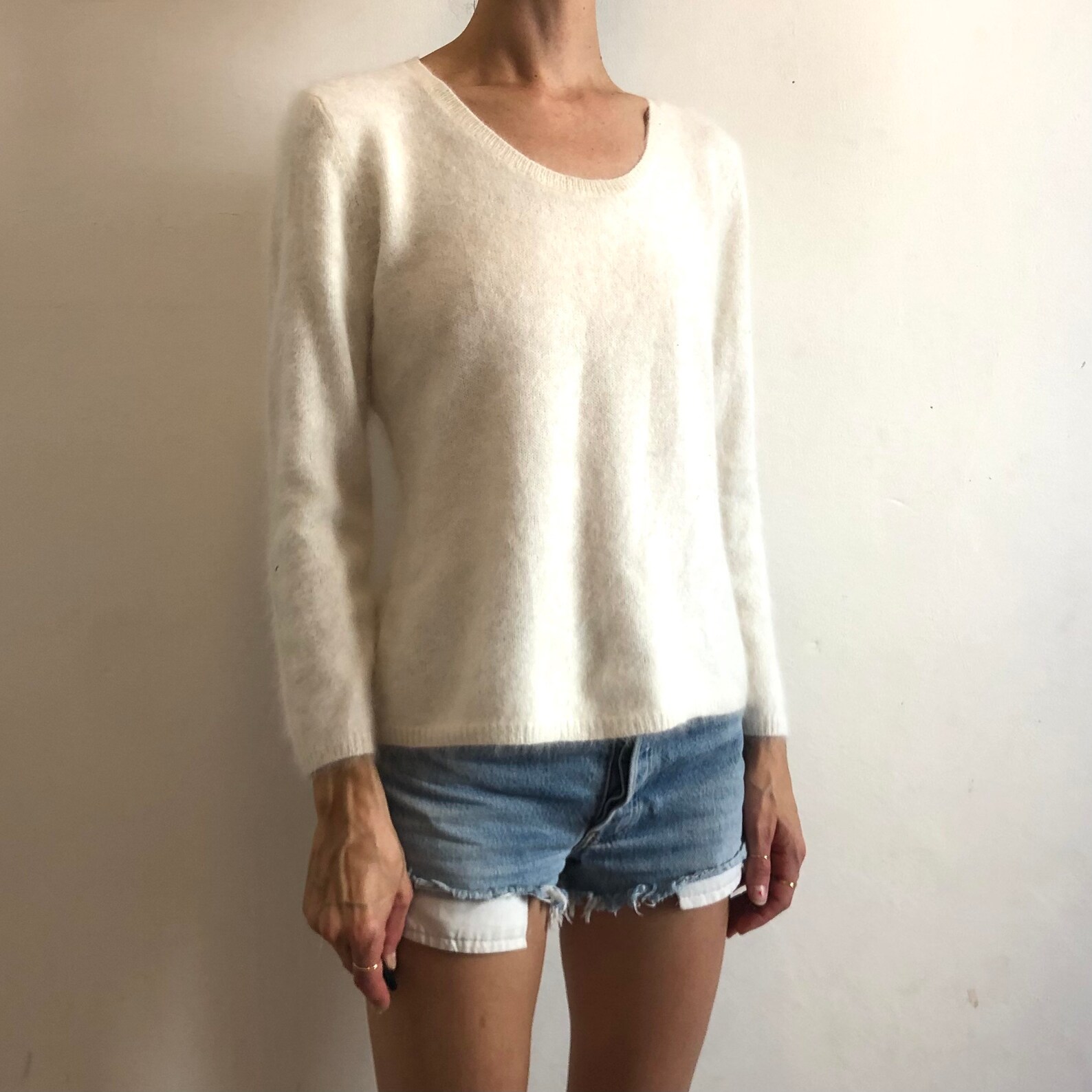 1960s White Angora Sweater Pure Pin up Sweater Girl - Etsy