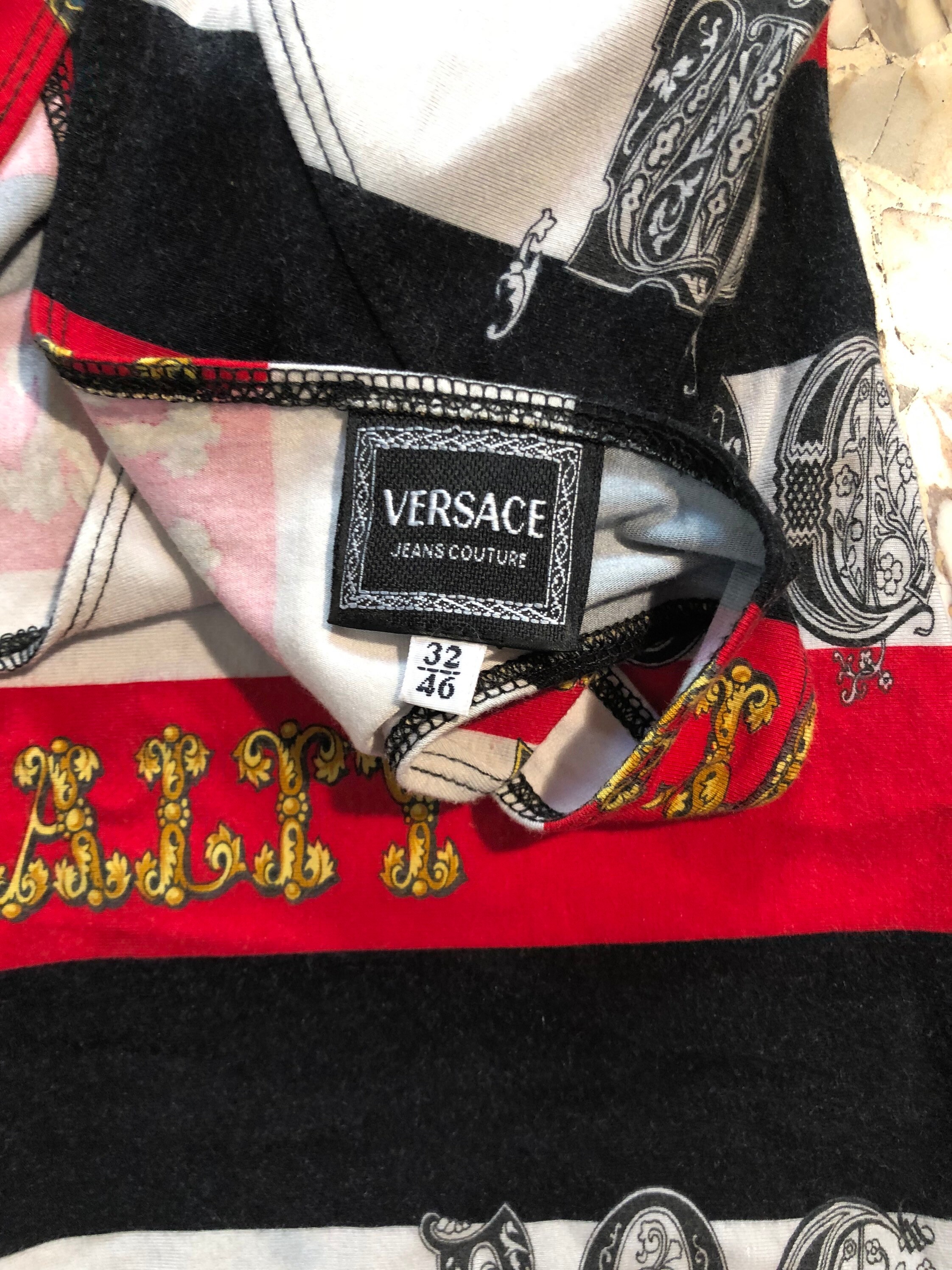 90s Versace Jeans Couture Rock Royalty Body Con Pop Stretchy - Etsy