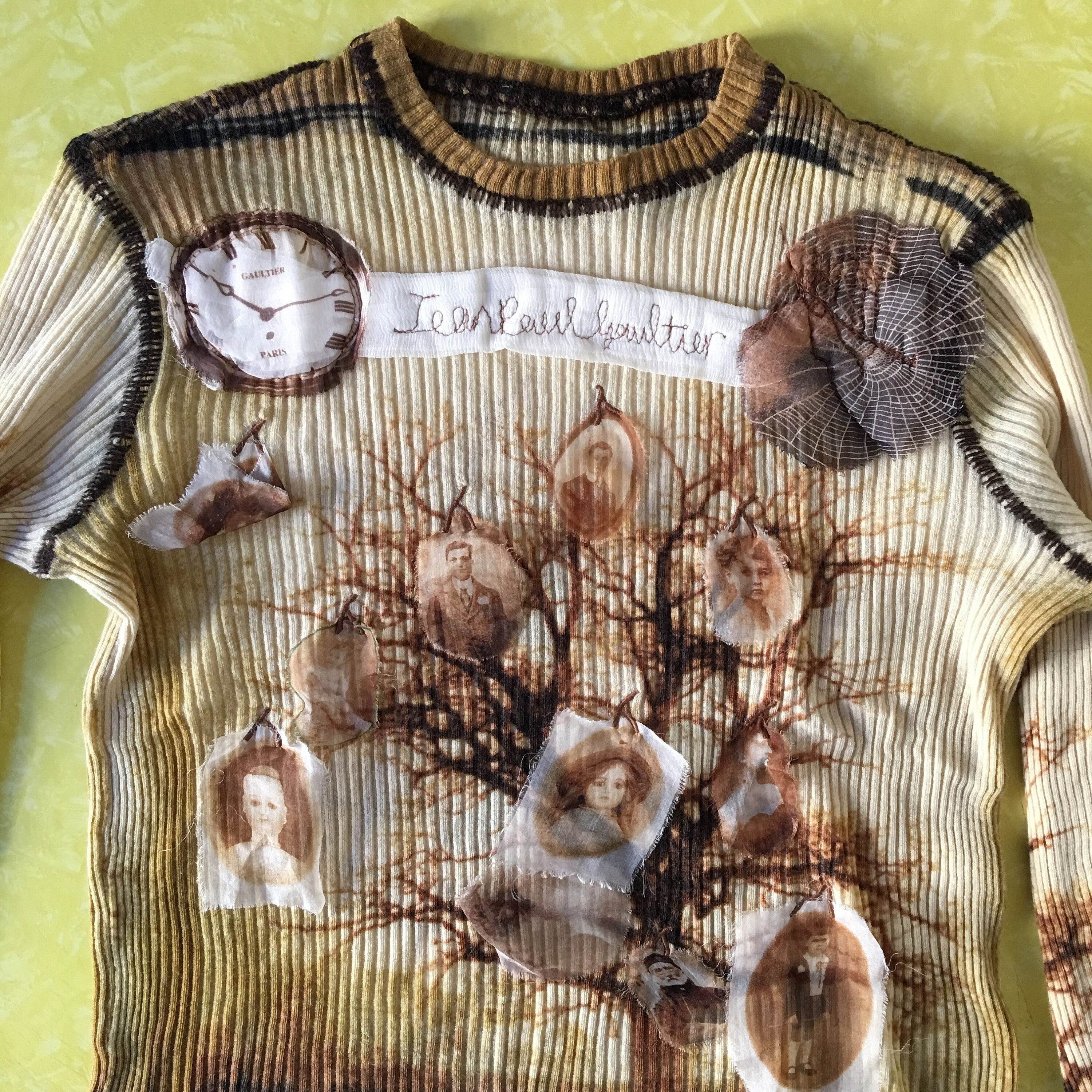 90's Jean Paul Gaultier Wool Knit Embroidery and Applique 90's Jean Paul Gaultier Wool Knit Embroidery and Applique