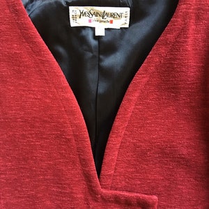 80s Yves Saint Laurent Rive Gauche Cotton Velour Uniform Jacket With ...