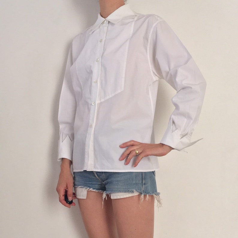 80s Kenzo Paris Asymmetrical Jester Collar and Cuffs White - Etsy