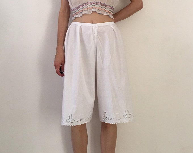 Victorian Bloomers Split Drawers White Cotton With Hand Embroidery and ...