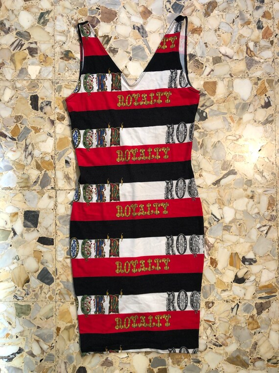 90s Versace Jeans Couture Rock Royalty Body Con Pop S… - Gem