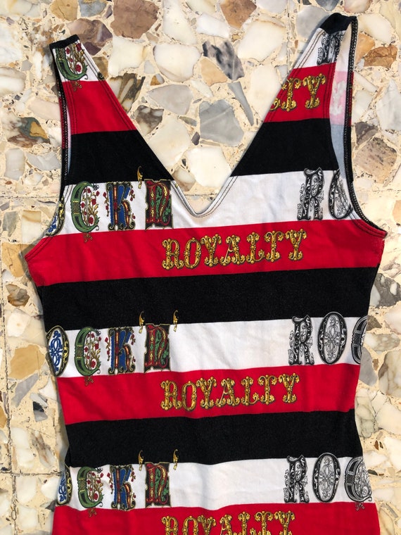 90s Versace Jeans Couture Rock Royalty Body Con Pop S… - Gem