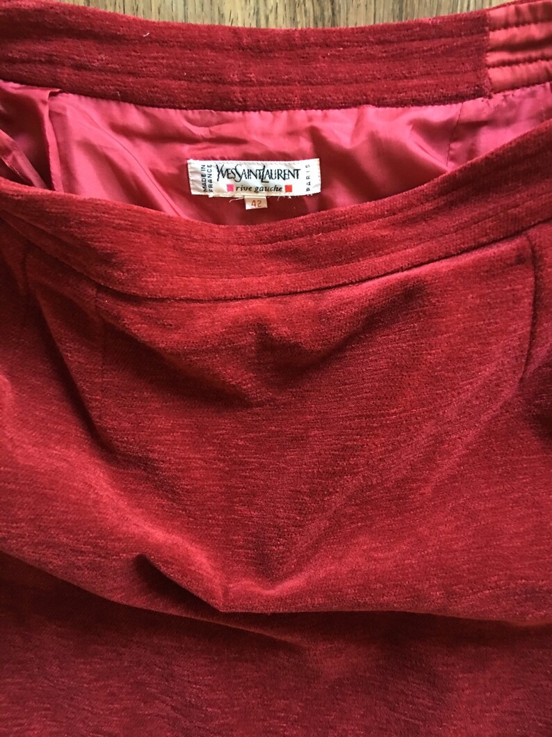 80s Yves Saint Laurent Rive Gauche Cotton Velour Uniform Jacket With ...
