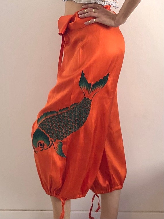 Y2K Jim Thompson Silk Twill Thai Fisherman Pants With… - Gem
