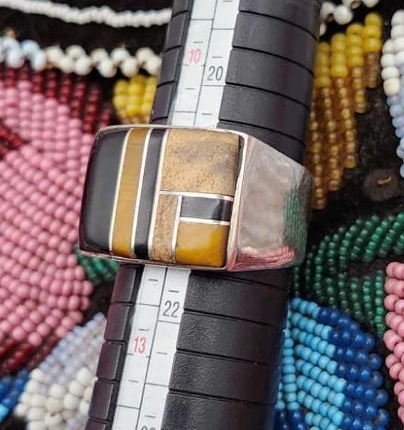 Bold Navajo/ Zuni SIGNED Native American MOSAIC Inlai… - Gem