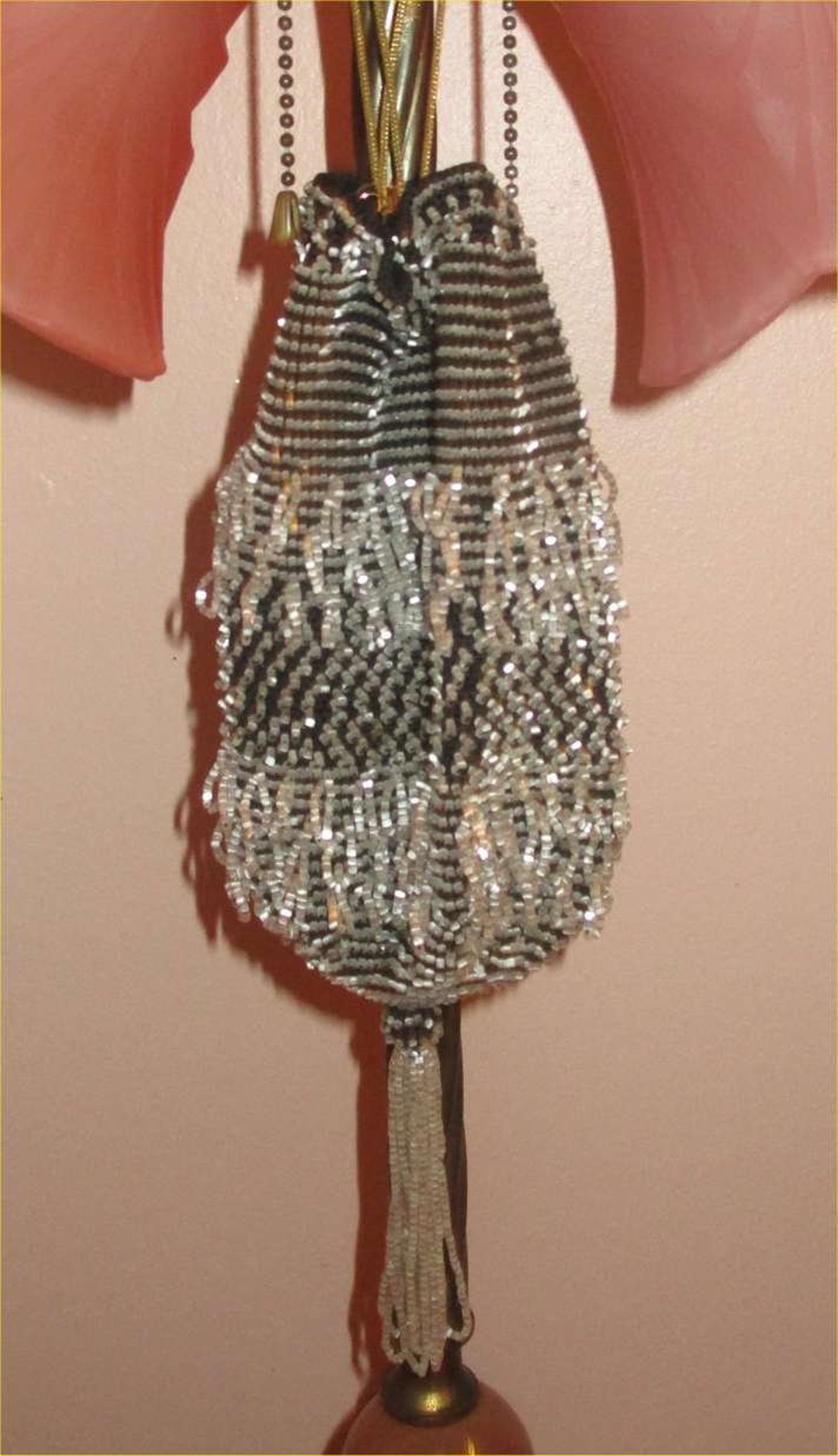 Classic Deco Beaded FLAPPER Bag ~chic 1920s Reticule Purse~ Faceted ...
